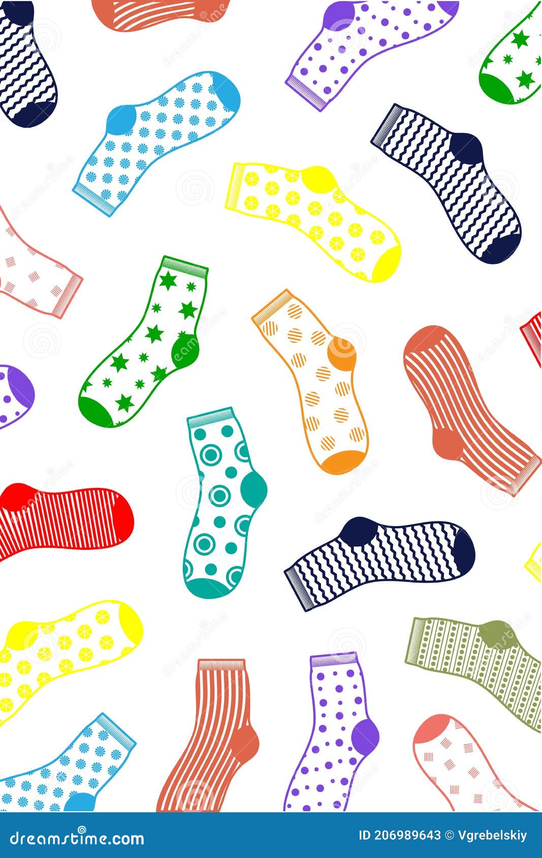 Vertical texture of socks stock vector. Illustration of seamless ...