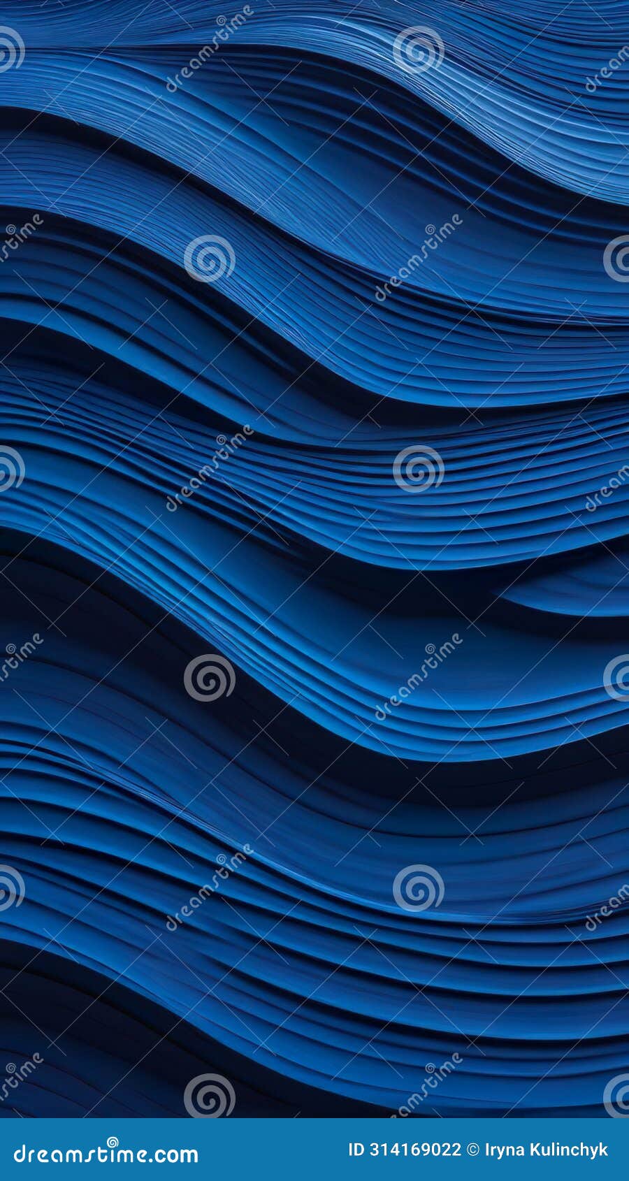 Vertical Textured Abstract Background with Indigo Color Curly Waves ...
