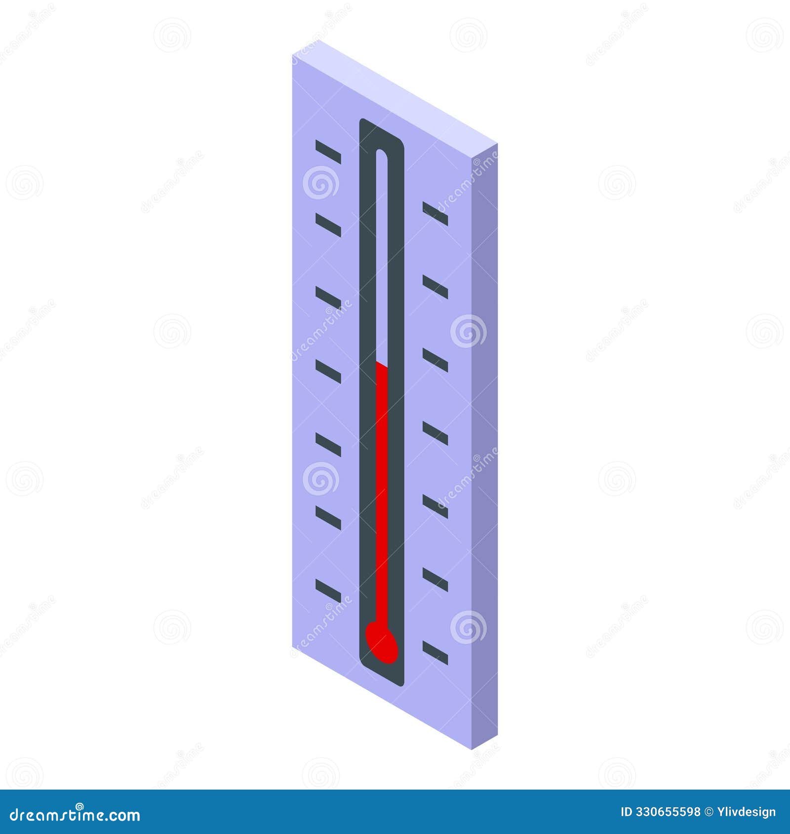 Vertical Thermometer Showing Increasing Temperature on Celsius Scale ...