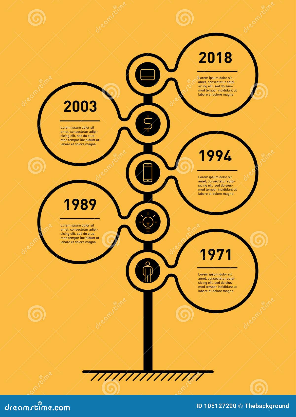 Timeline With Pointer Marks. Infographic For Vector Illustration ...