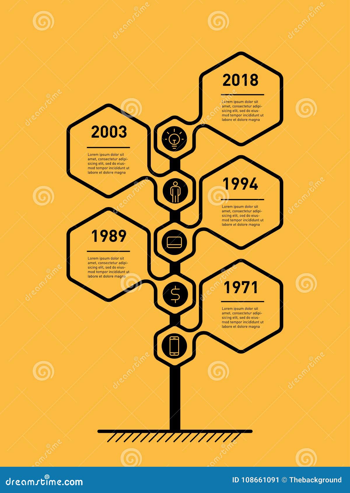 Timeline With Pointer Marks. Infographic For Vector Illustration ...