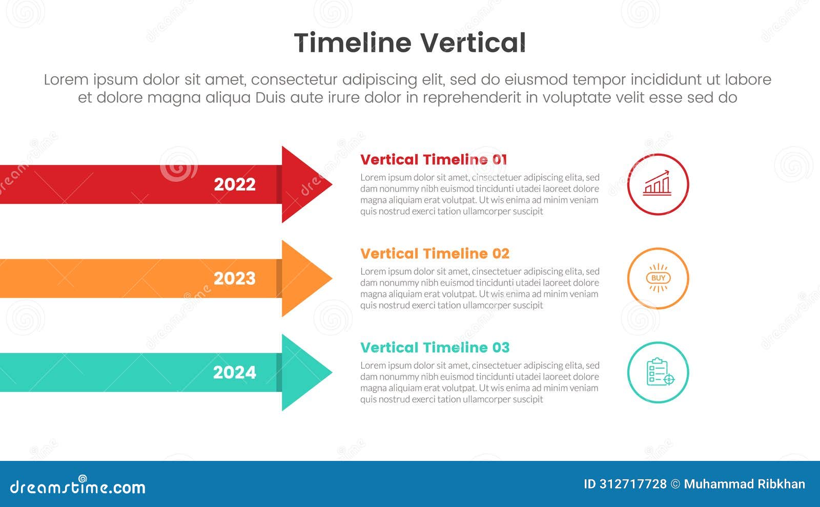 Long Timeline Vertical Infographic Text Presentation Template Vector ...