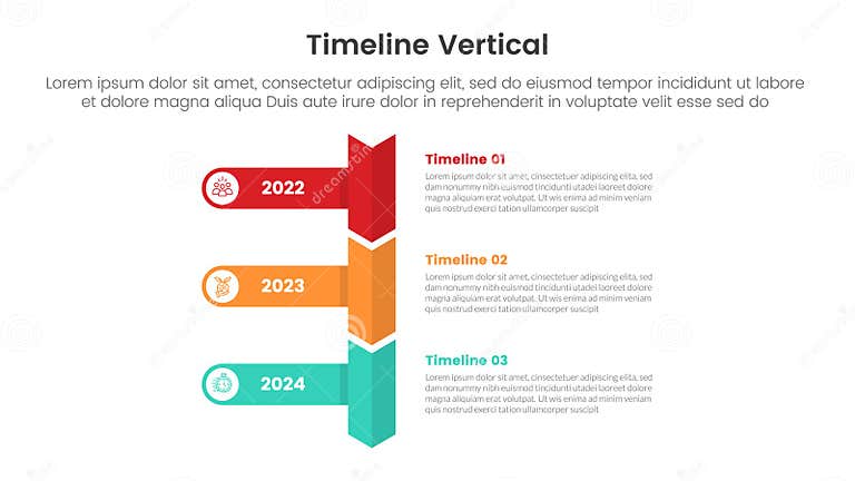 Vertical Timeline Milestone Infographic Template Banner with Round ...