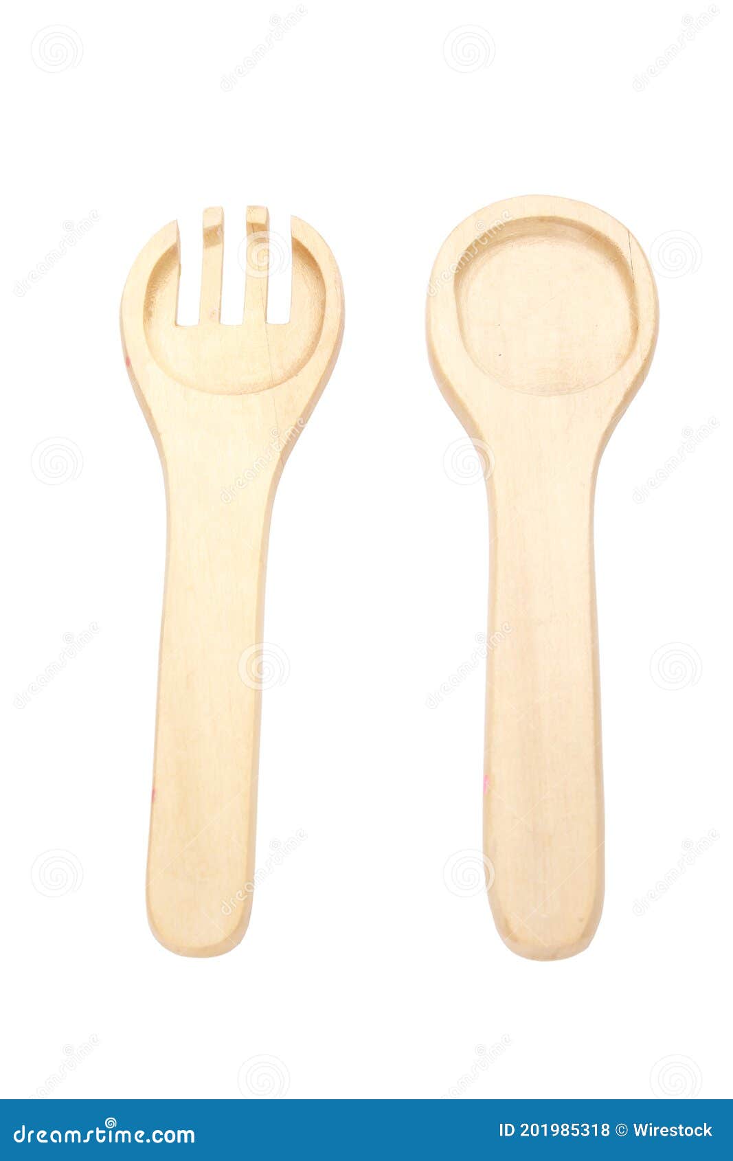 Vertical Top View Shot of Wooden Spoons on a White Surface Stock Photo ...