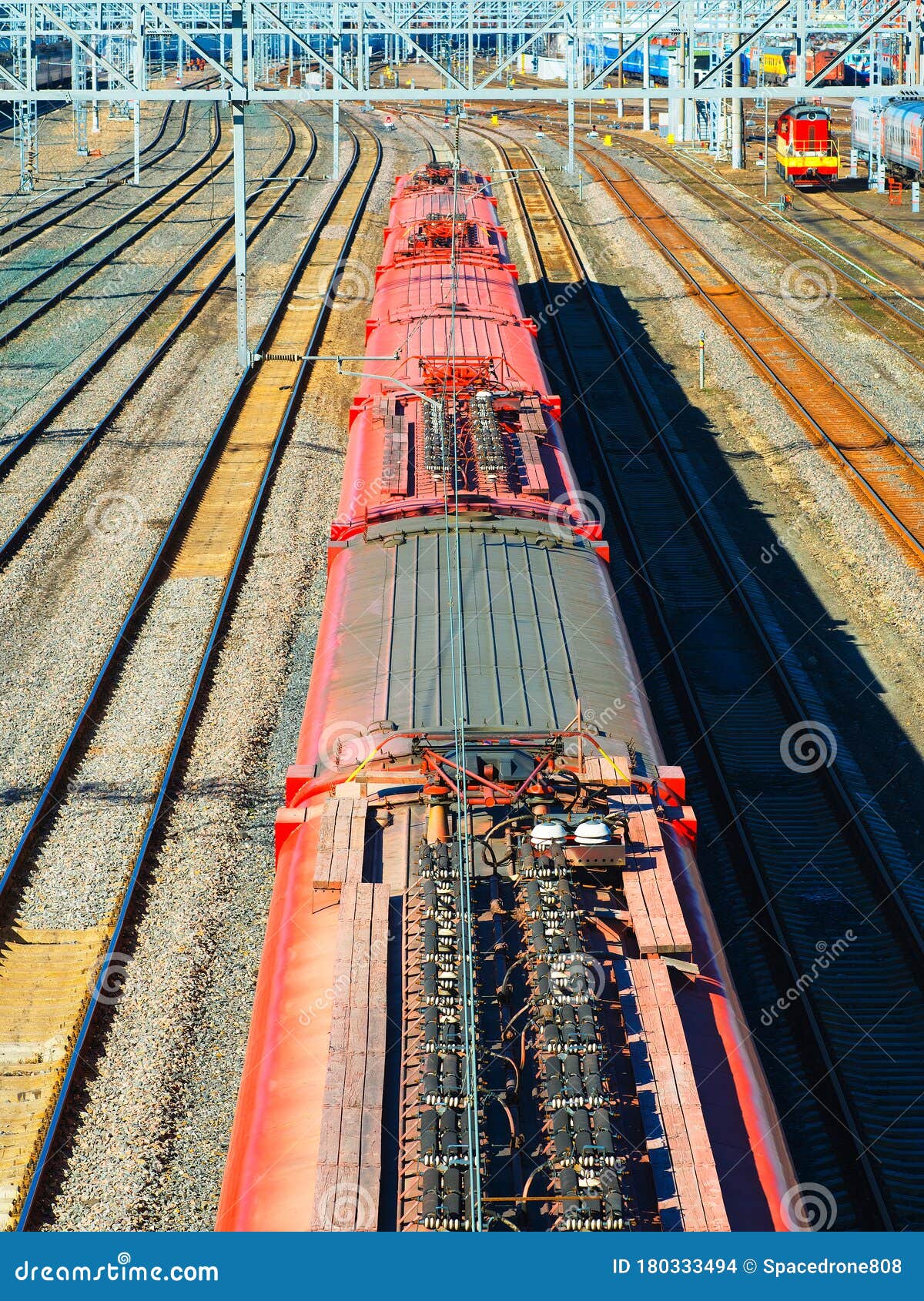 Vertical Train Carriage from Above Background Stock Photo - Image of ...
