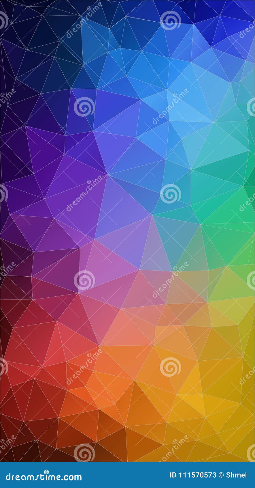 Vertical Triangle Rainbow Color Background. Stock Vector - Illustration ...