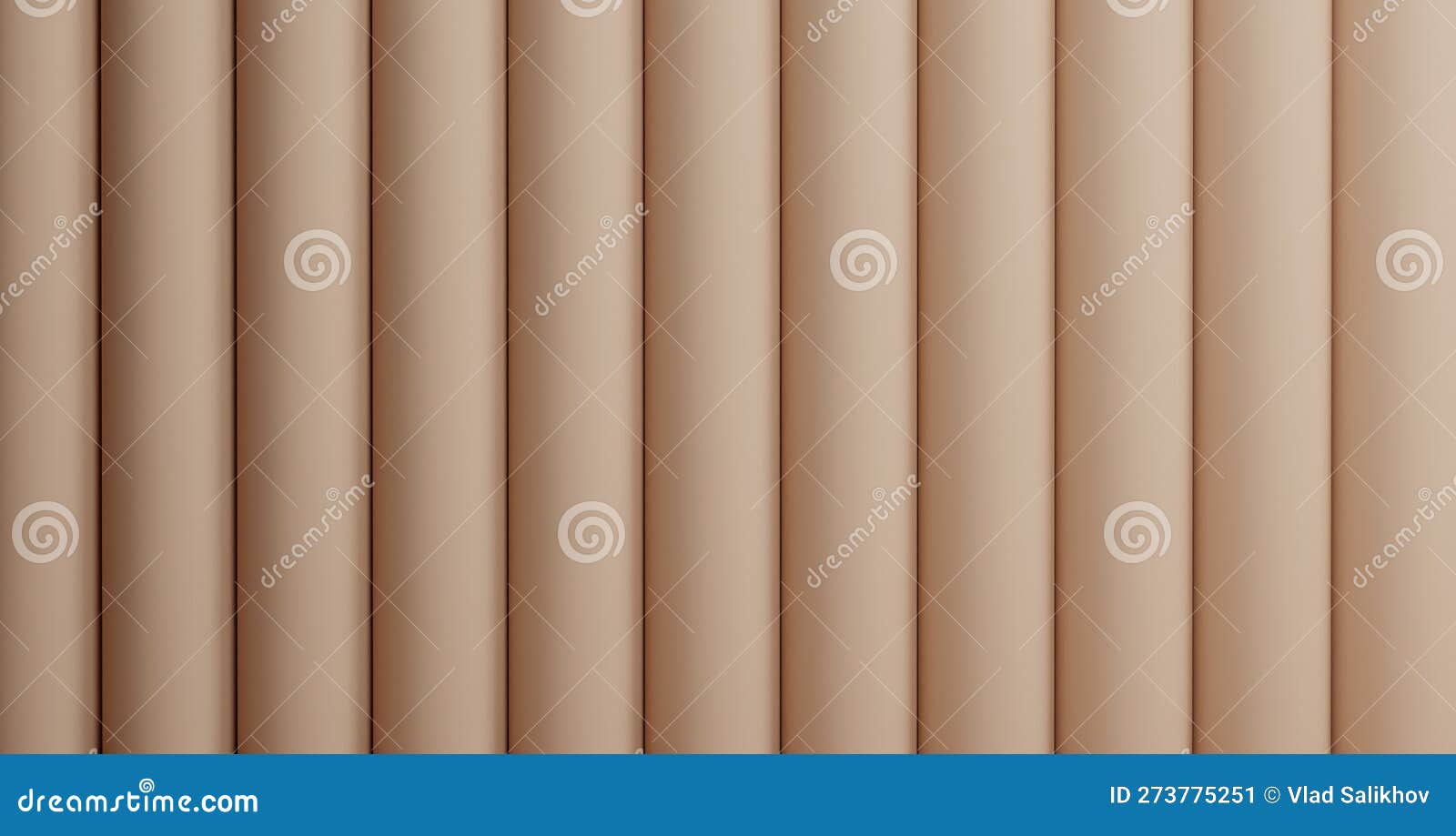Vertical Upright Tubes Beige Color. Wall Abstract Background Stock ...