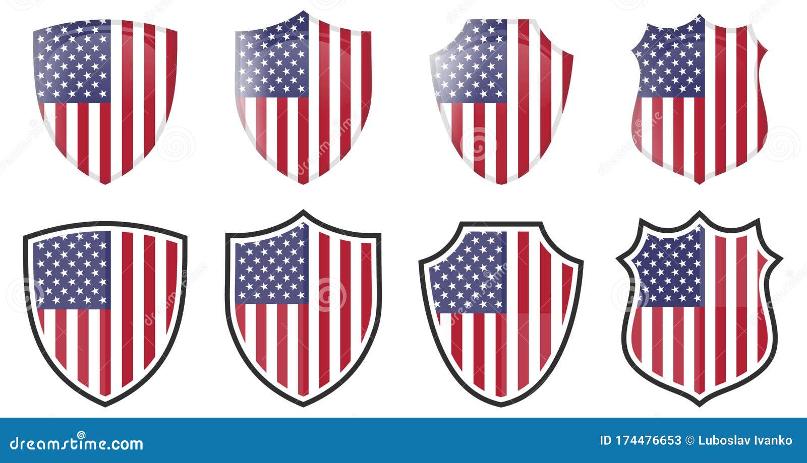 Shield With Flag Camouflage Vector Illustration | CartoonDealer.com ...