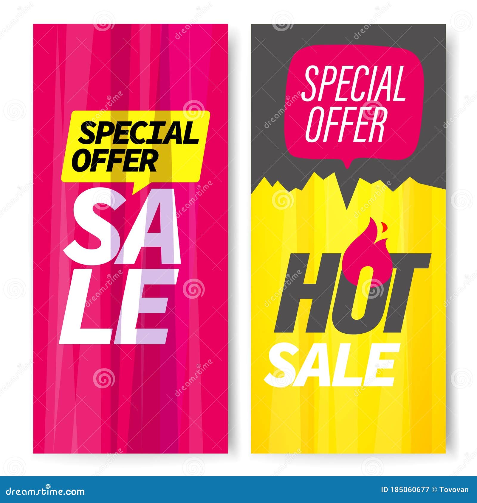 Vertical Vector Advertising Banners Stock Vector - Illustration of ...