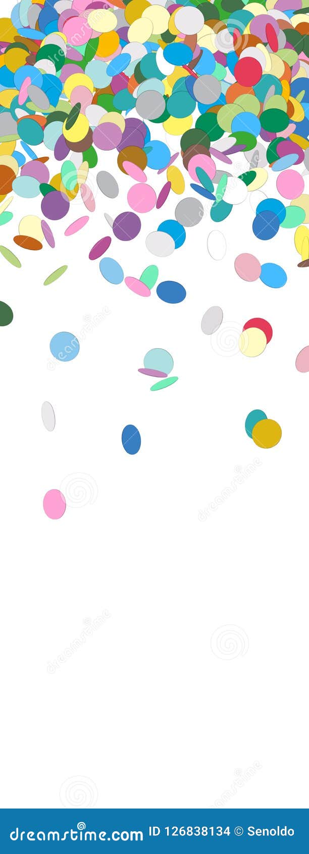 Vertical Vector Banner with Raining Confetti and Free Space for Stock ...