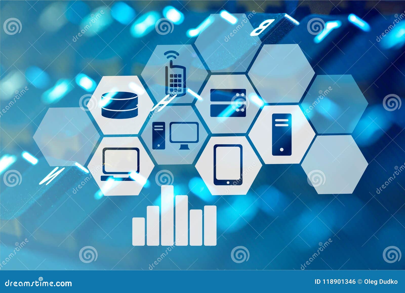 Vertical stock illustration. Illustration of blue, computers - 118901346