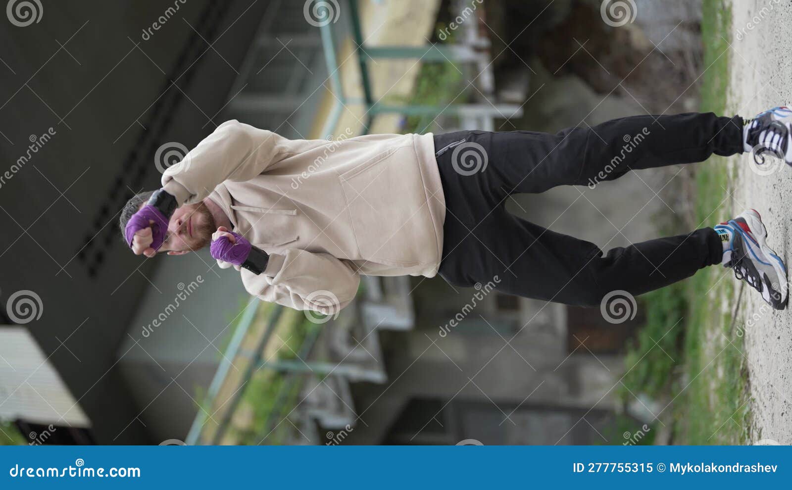 Vertical Video of a Boxer Who is Training Boxing Stock Video - Video of ...