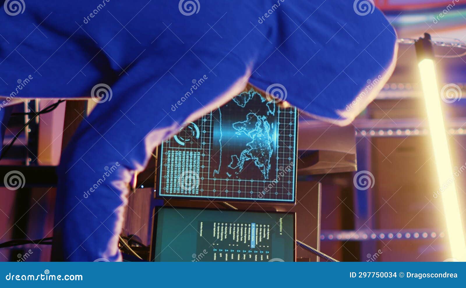 Vertical Video Cybercriminal Spoofs His Location Stock Footage - Video ...