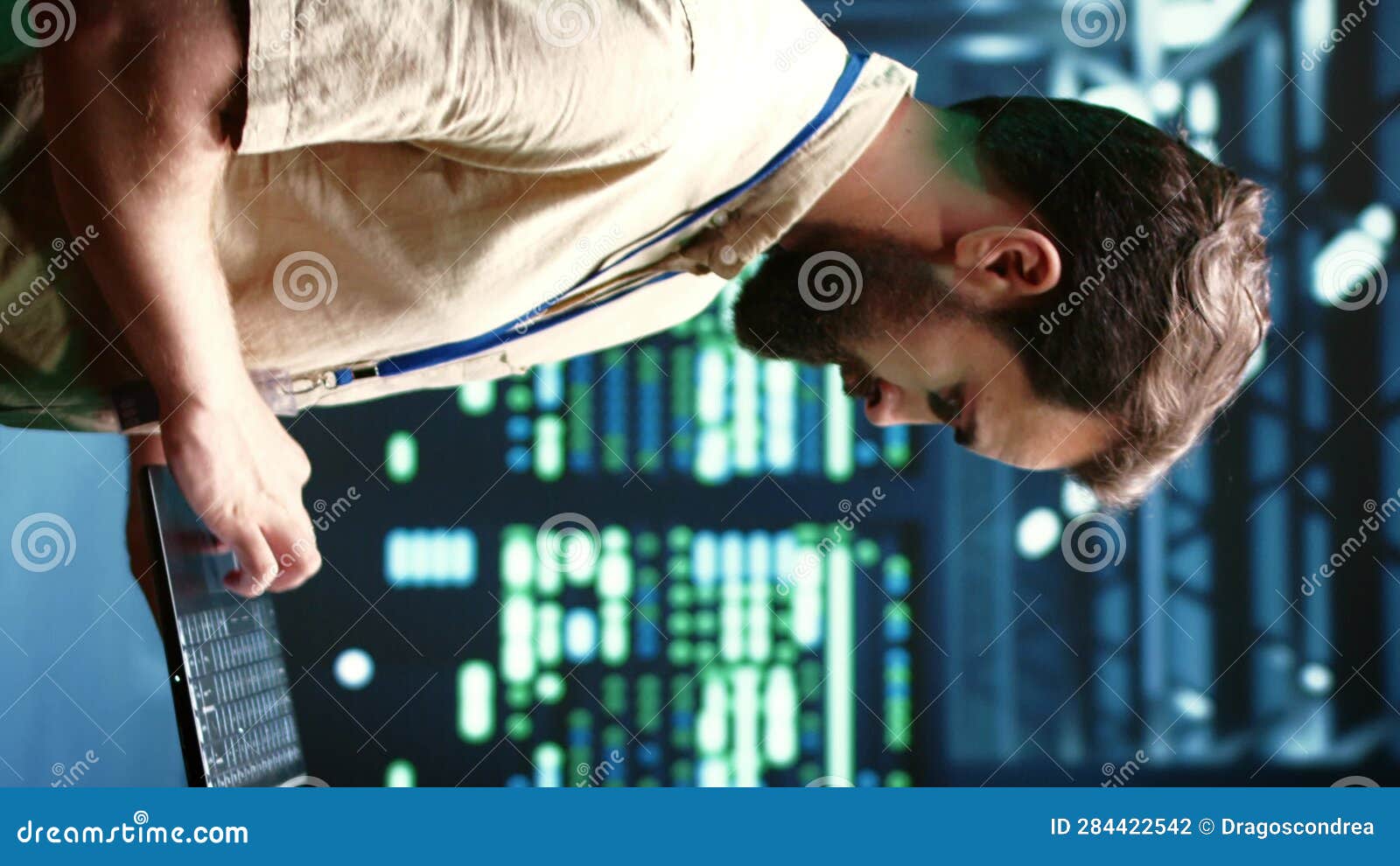 Vertical Video Developer Identifying Server Issues Stock Footage - Video of firewall, database ...