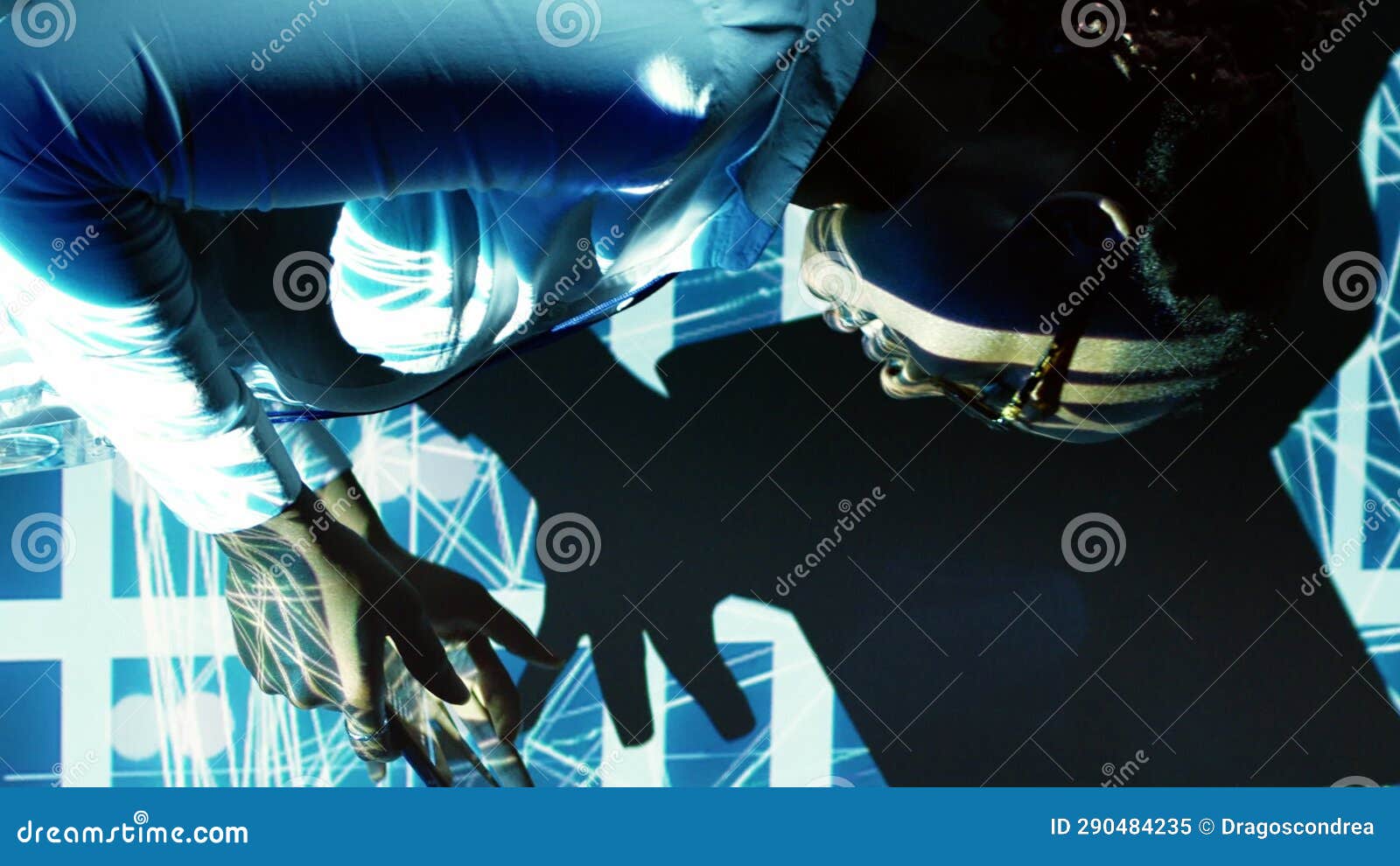 Vertical Video Engineer in AI Server Farm Stock Video - Video of ...