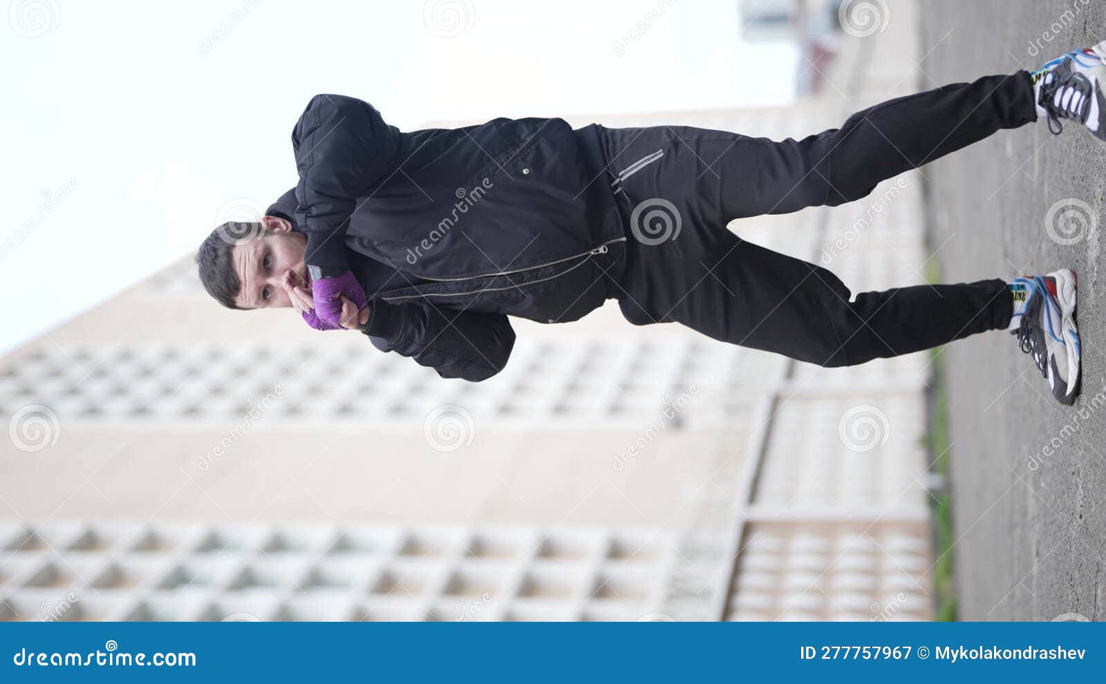 Vertical Video of Male Boxer Exercising Stock Video - Video of ...