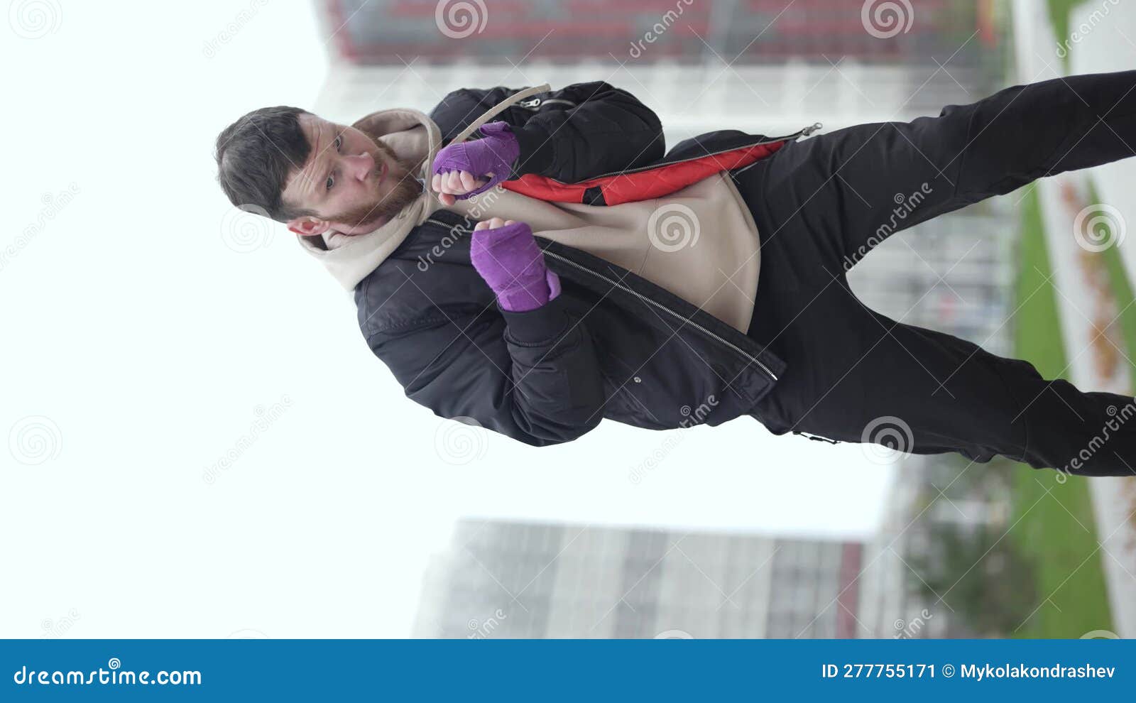 Vertical Video Slow Motion Training of Male Boxer Stock Video - Video ...