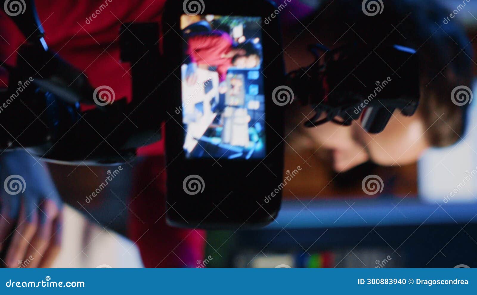 Vertical Video Photographer Content Creator Using Camera To Record ...