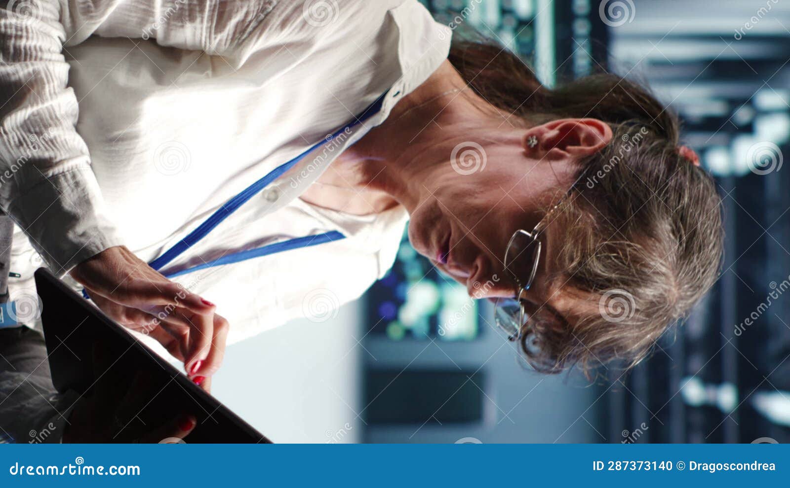 Vertical Data Center with AI Server Cabinets Stock Footage - Video of ...