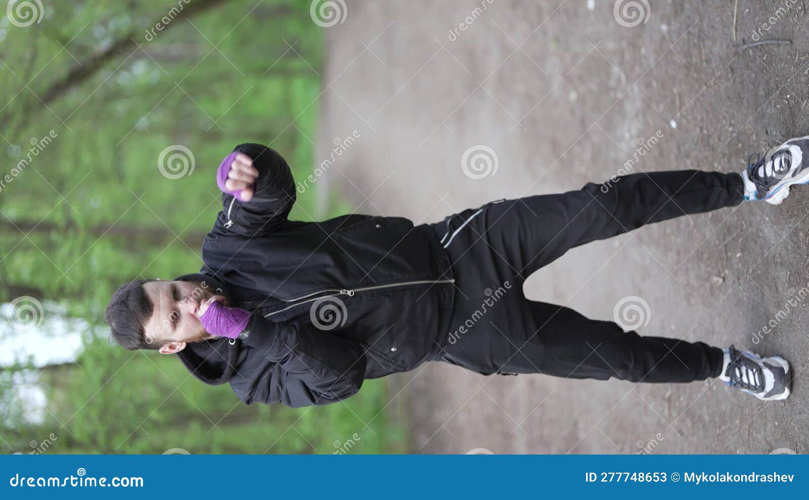 Vertical Video Slow Motion Training of Male Boxer Stock Video - Video ...