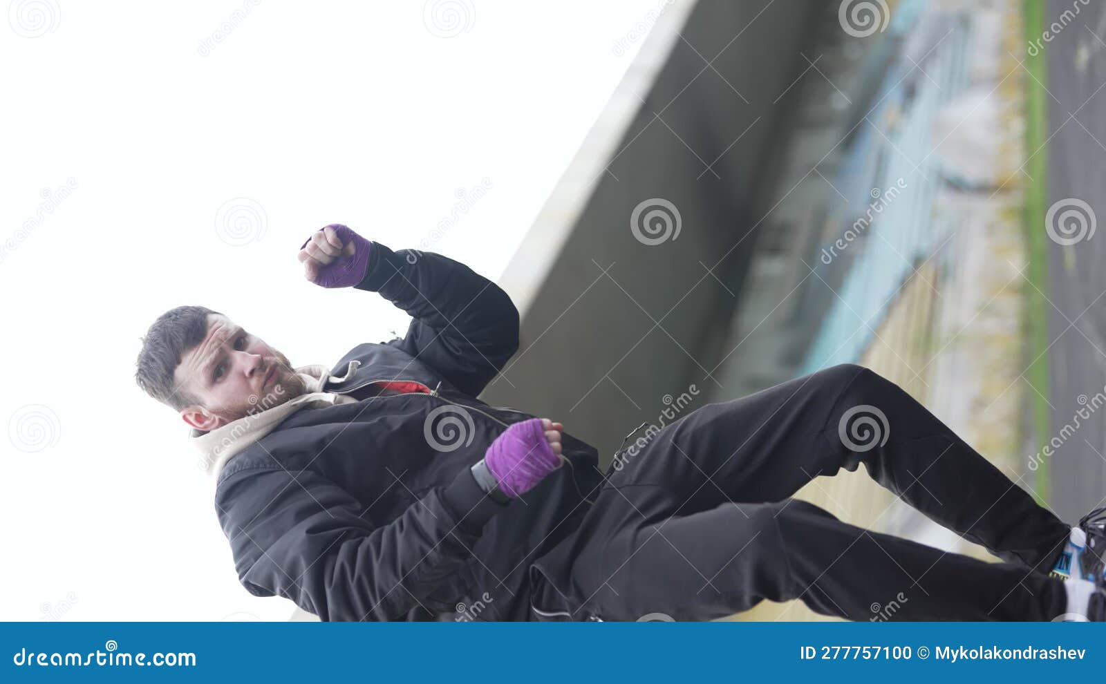 Vertical Video Slow Motion Training of Male Boxer Stock Footage - Video ...