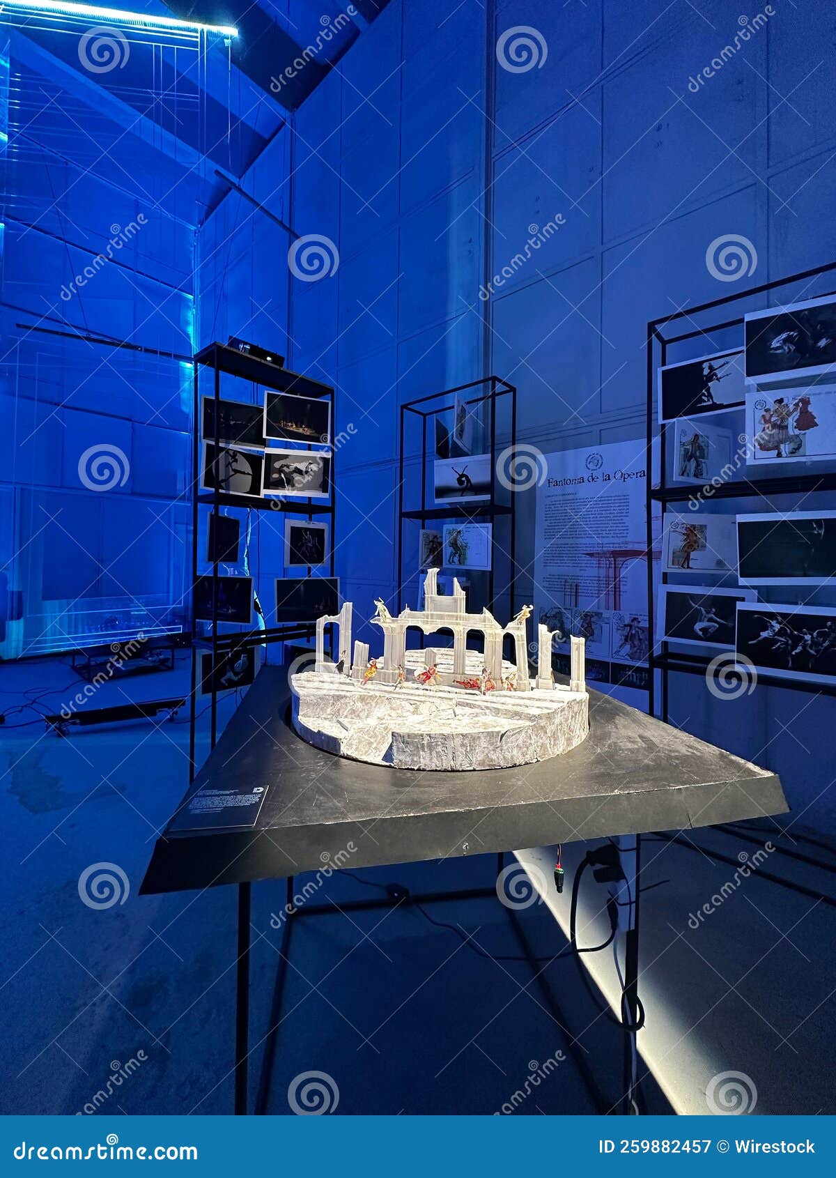 Vertical View of Ancient Building Columns Model on Display at the ...