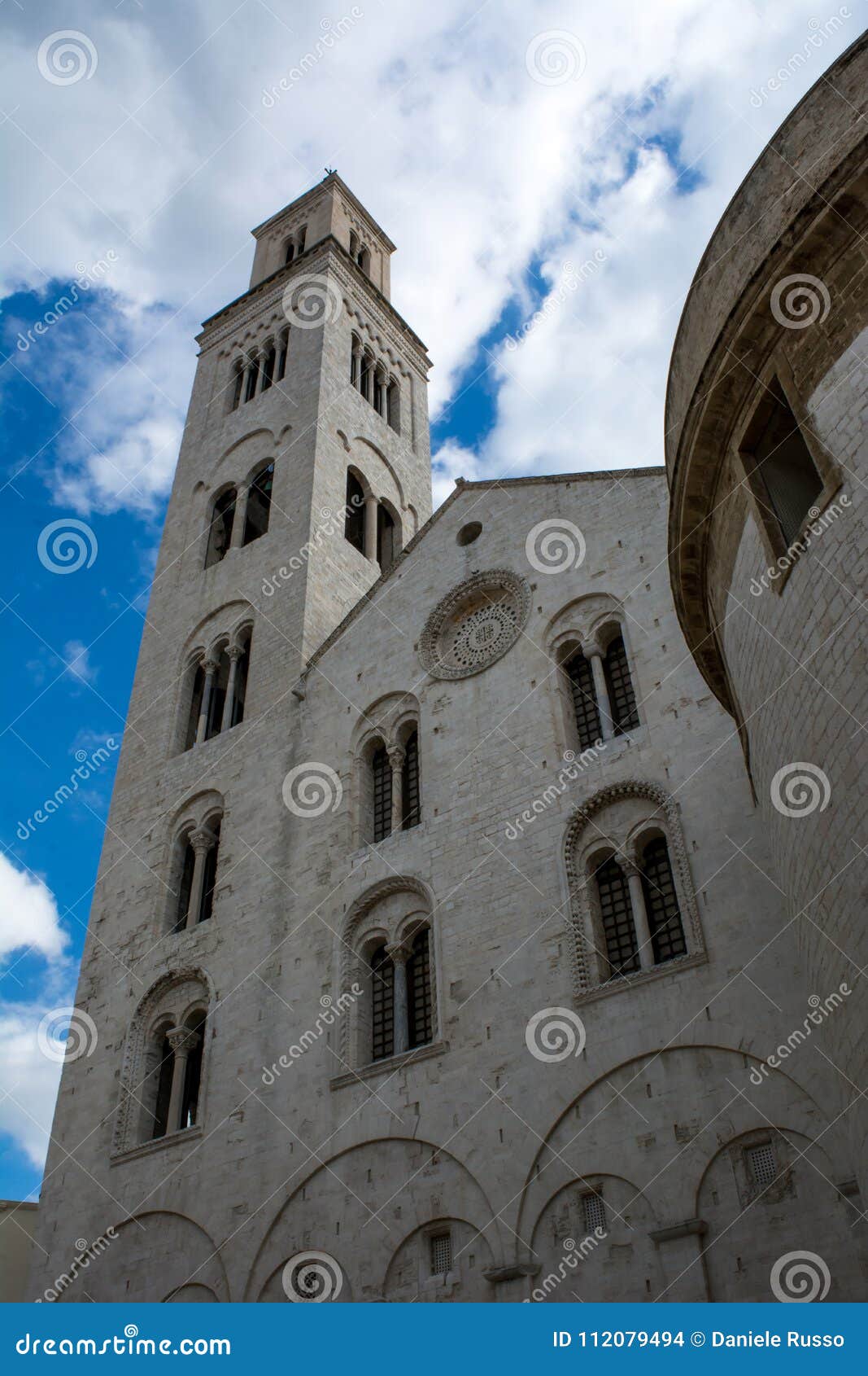 Vertical View of the Back Side of the Cathedral of San Basilio a Stock ...