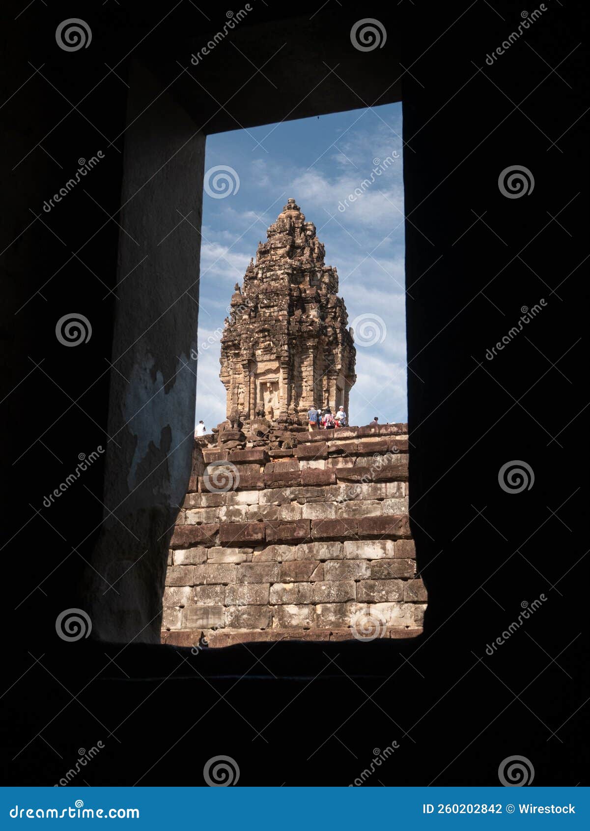 Vertical View of the Bakong Temple in Cambodia Stock Photo - Image of ...