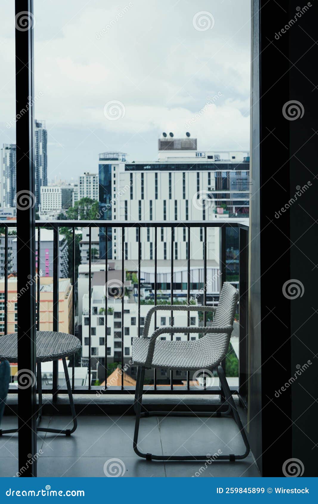 Vertical View from a Balcony of a High Rise Building in Pattaya ...