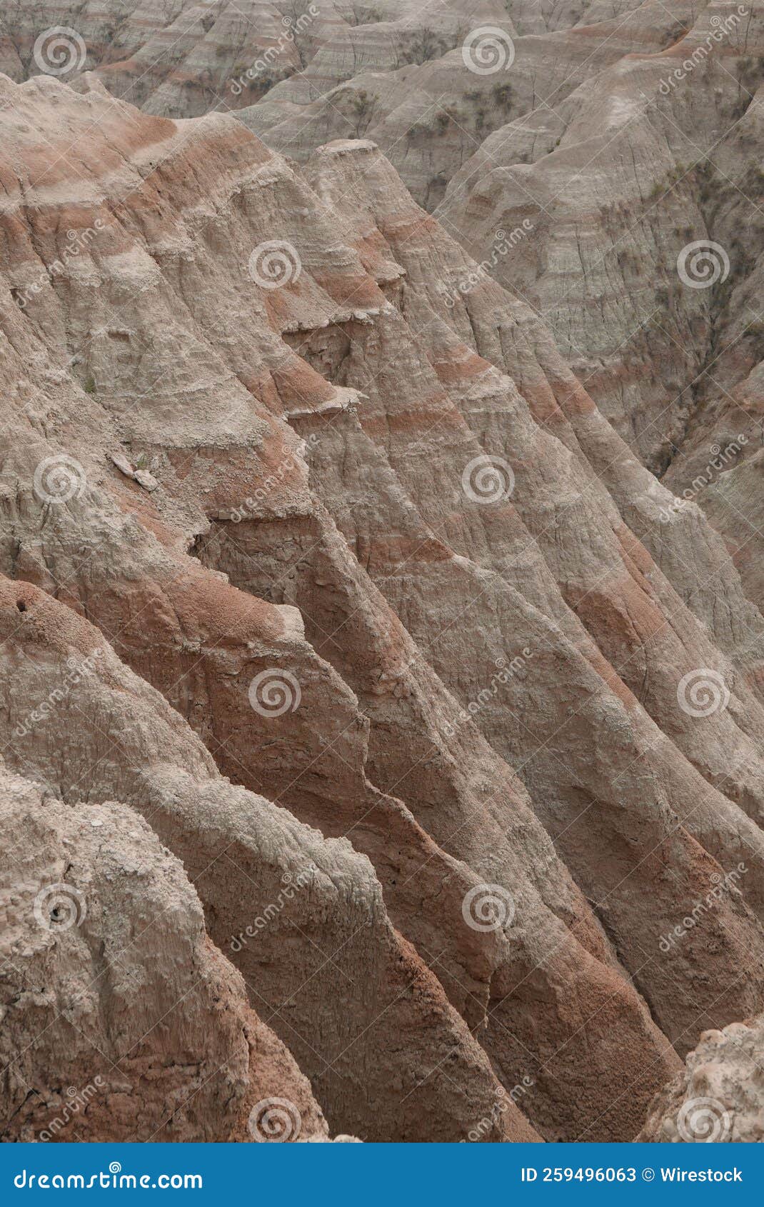 Vertical View of Geological Formations Creates a Beige Rocky Background ...