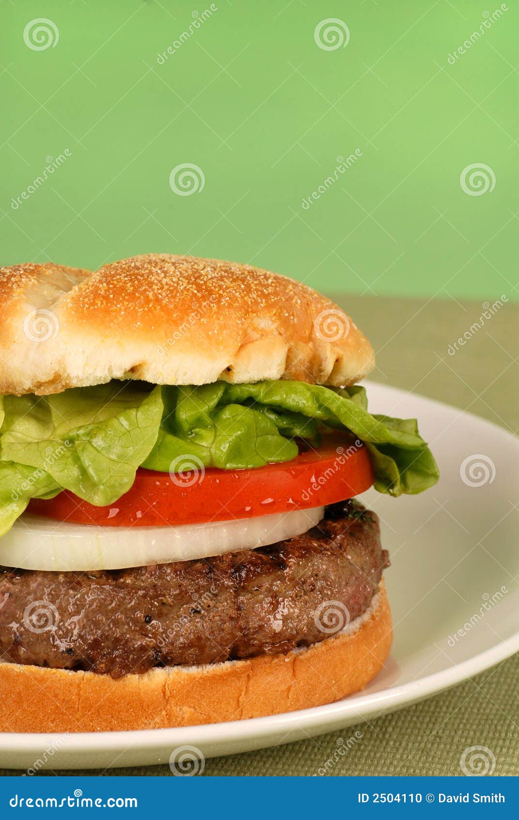 Vertical view of hamburger stock photo. Image of flavor - 2504110