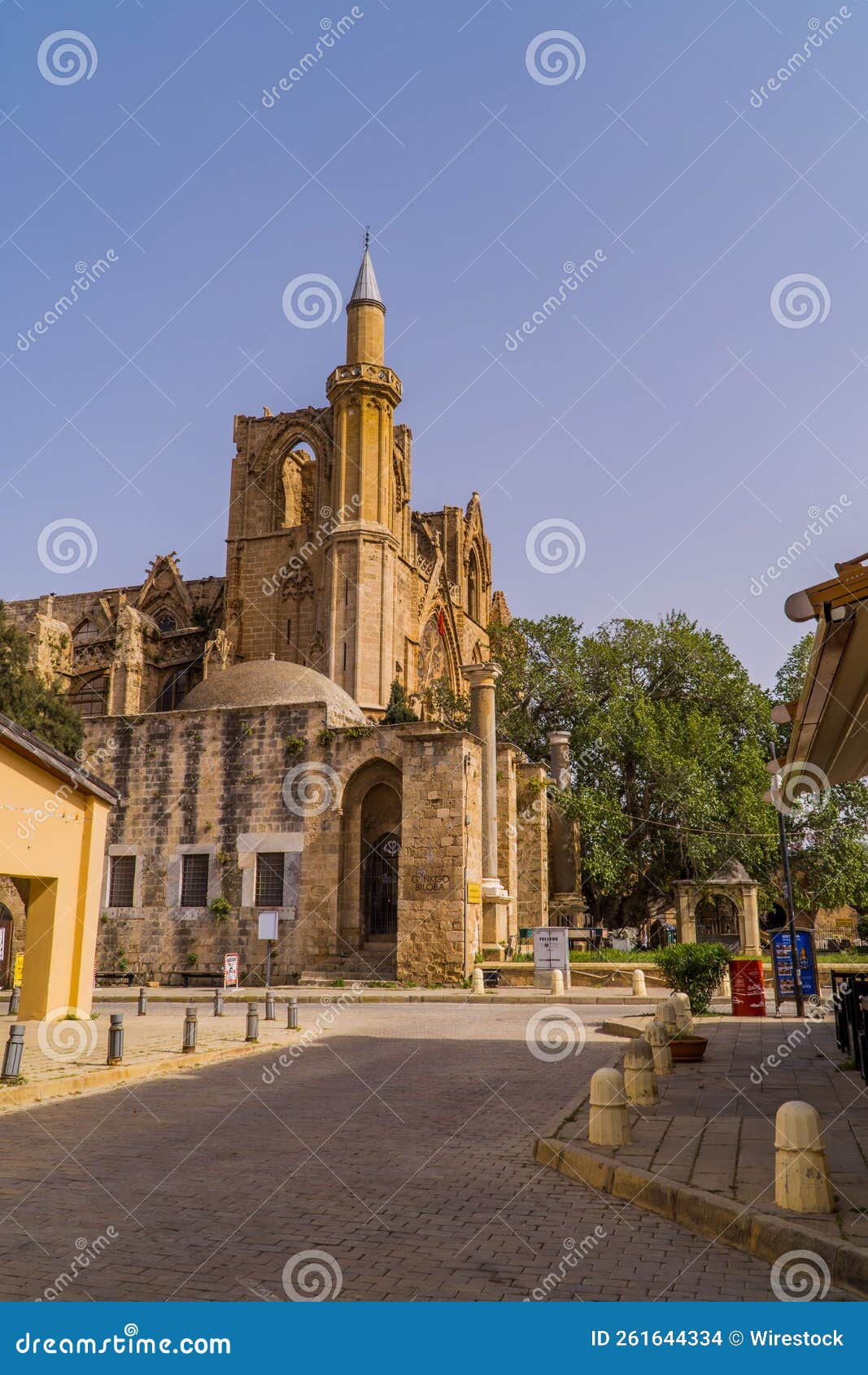 Vertical View of Lala Mustafa Pasha Mosque Editorial Stock Image ...