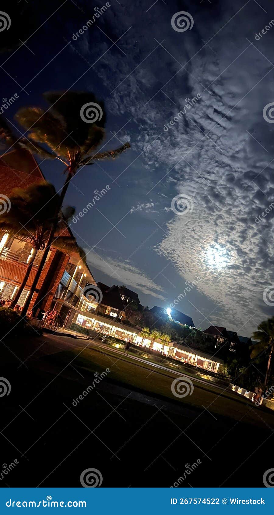 Vertical View of the Lights on a Building in Australia at Night Stock ...