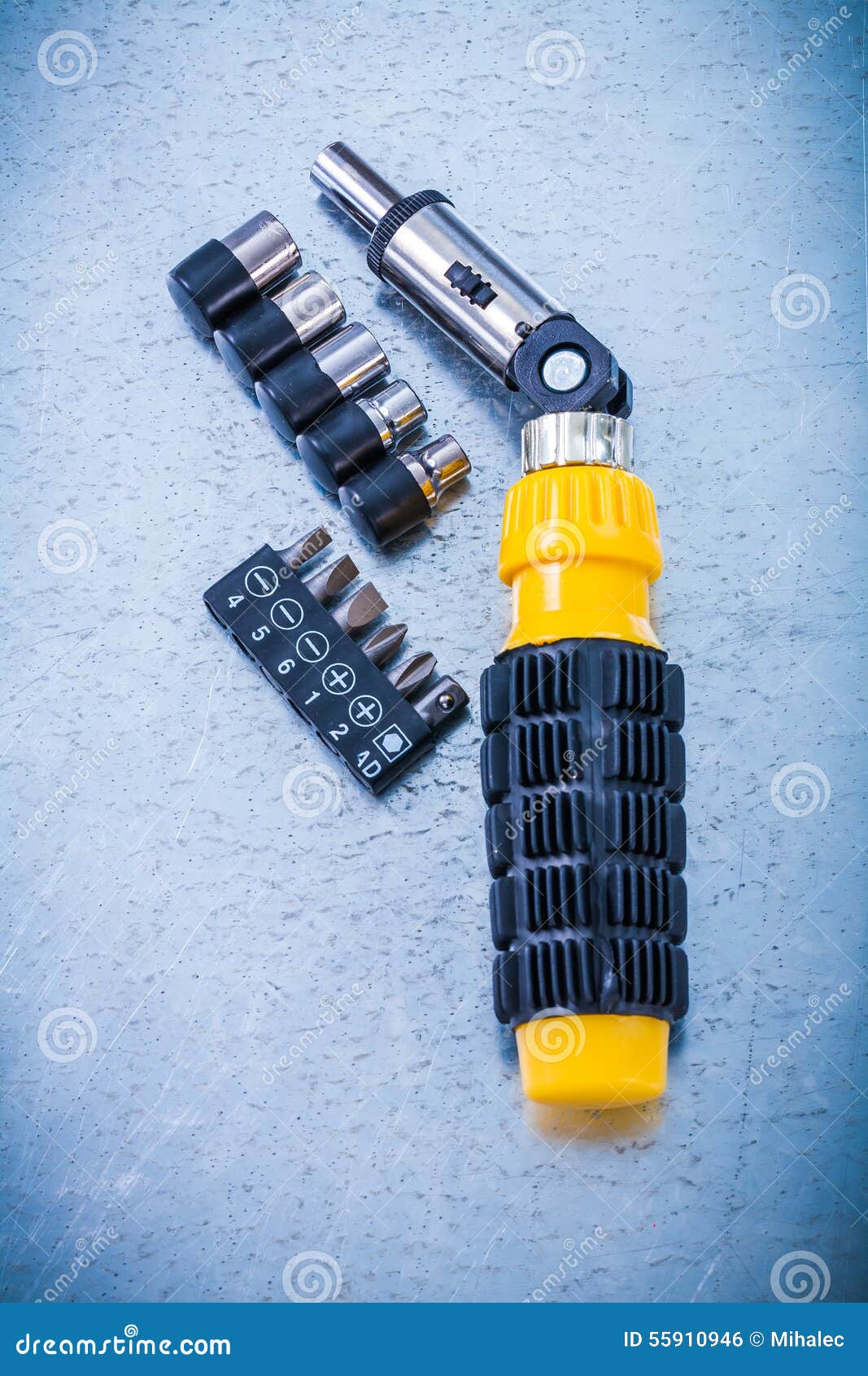 Vertical View of Reversible Screwdriver Bits Stock Photo - Image of ...