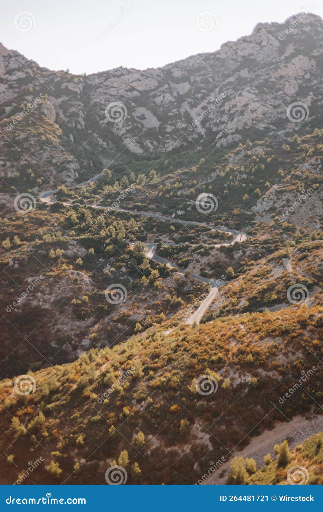 Vertical View of a Road in the Mountains Stock Image - Image of hill ...