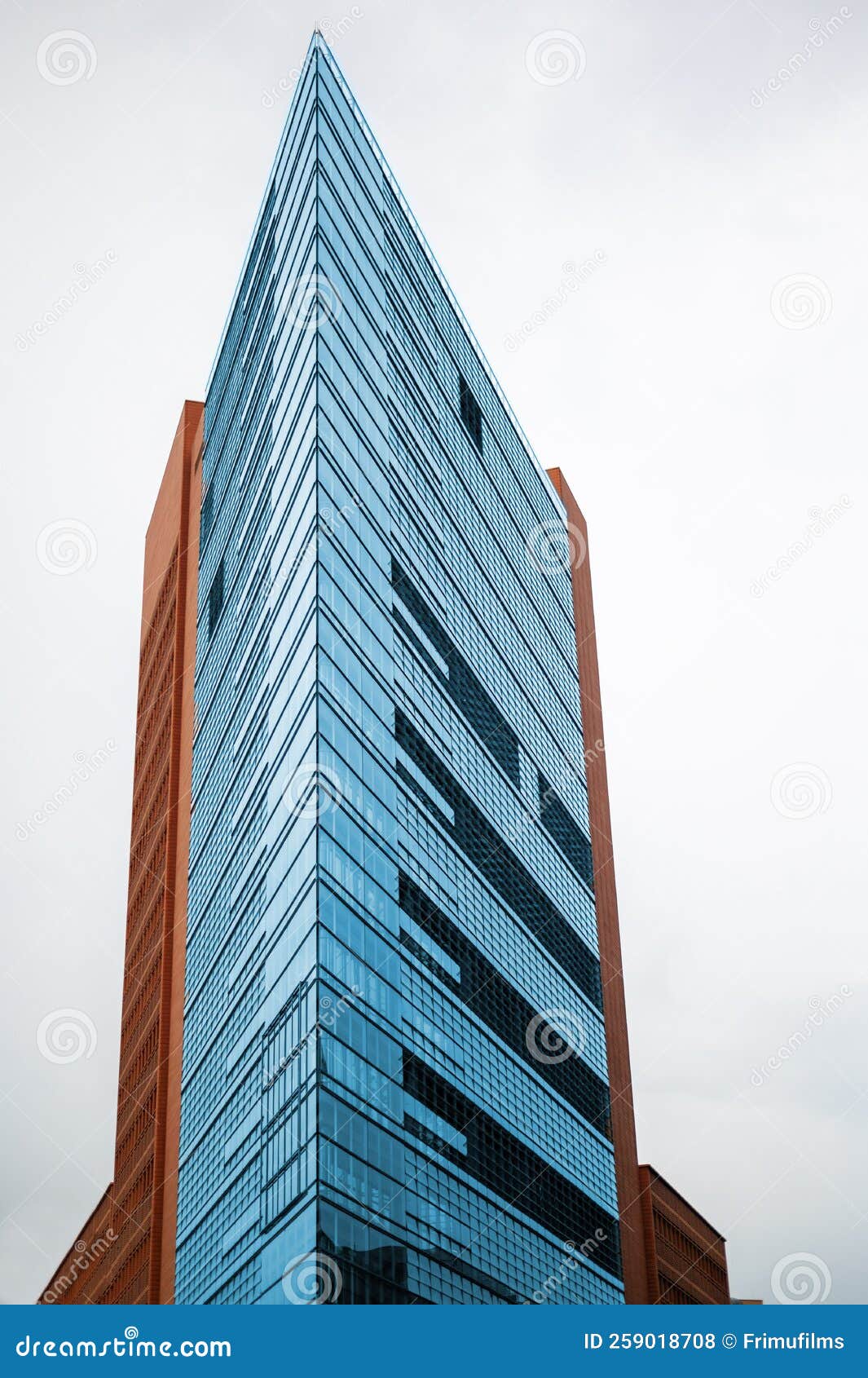 Vertical View of a Skyscraper in Berlin, Germany Stock Photo - Image of ...