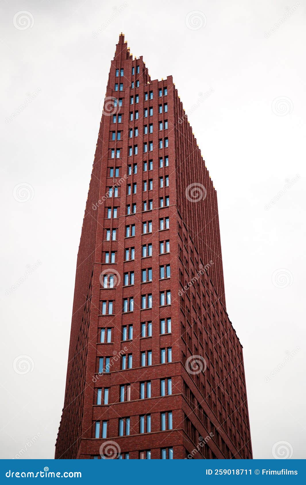Vertical View of a Skyscraper in Berlin, Germany Stock Image - Image of ...
