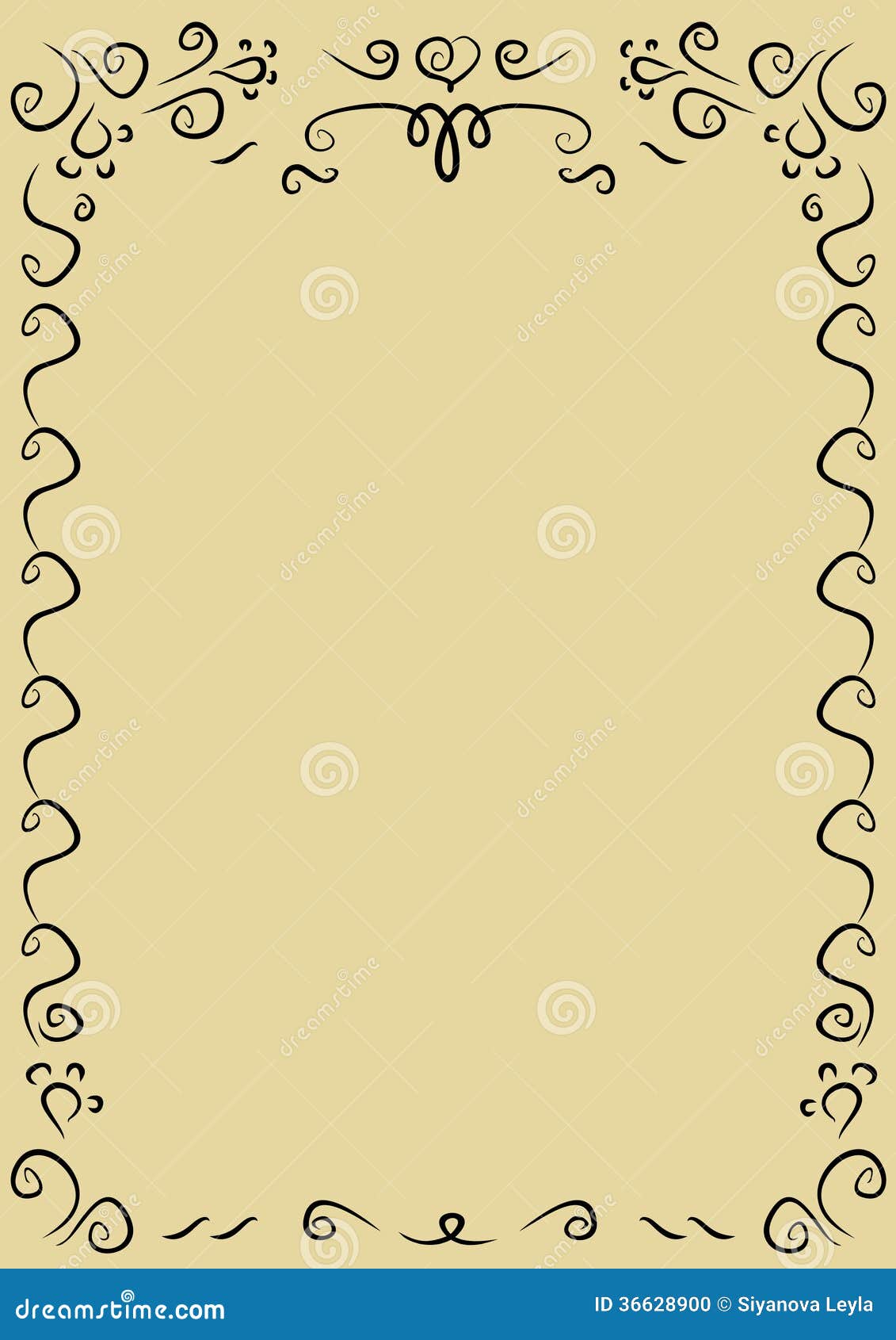 Vertical vignette frame stock vector. Illustration of menu - 36628900