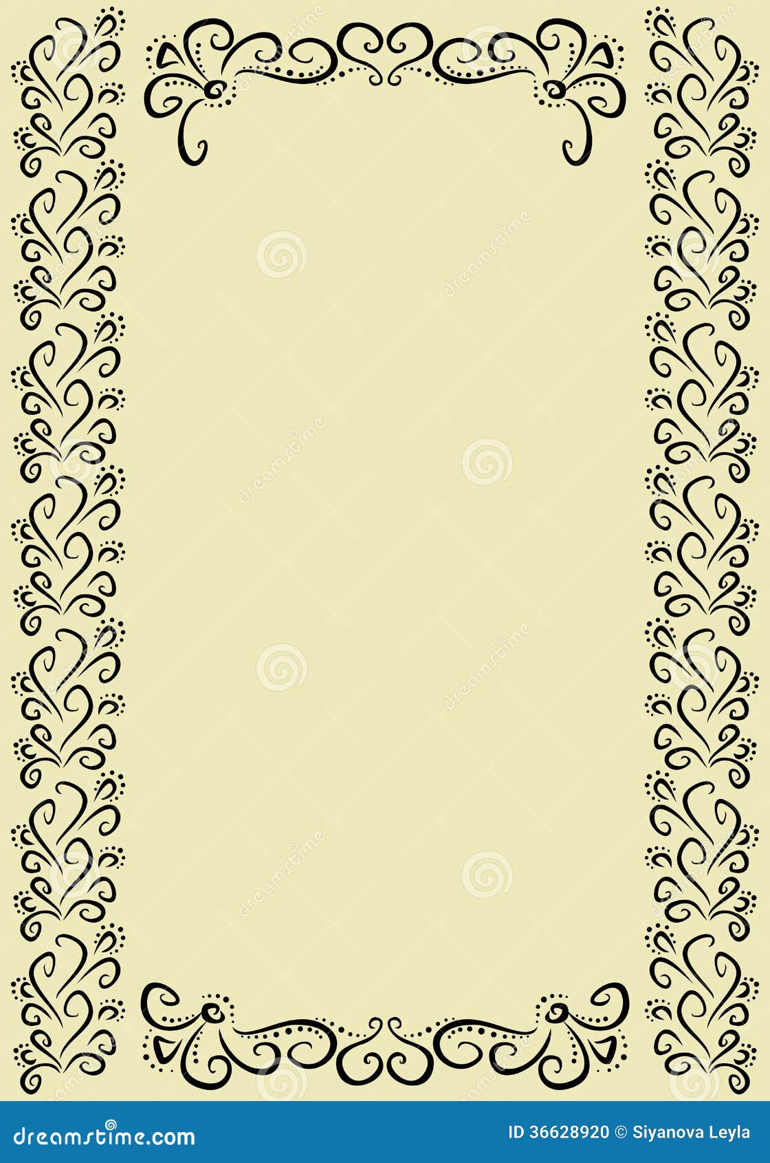 Vertical vintage frame stock vector. Illustration of greeting - 36628920