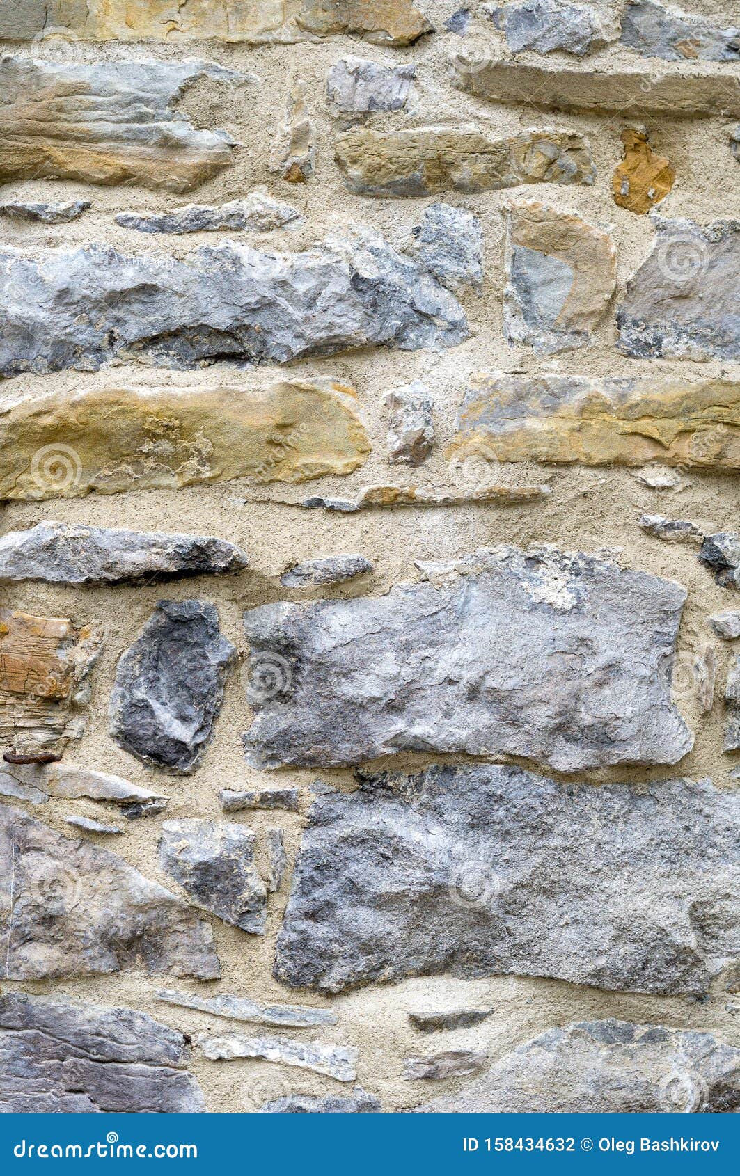 The Vertical Wall is Faced with a Rough, Rough Chopped Stone. Natural ...