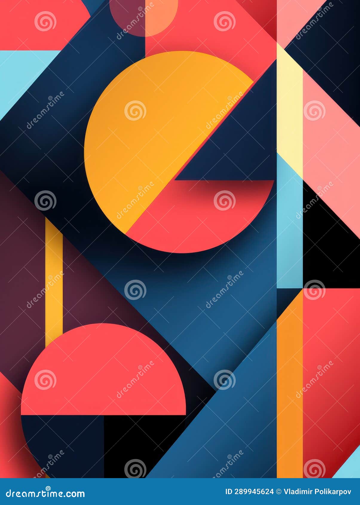 Vertical Wallpaper. Abstract Geometric Patterns Stock Illustration ...