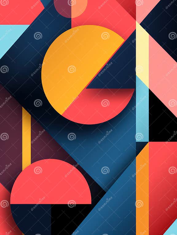 Vertical Wallpaper. Abstract Geometric Patterns Stock Illustration ...