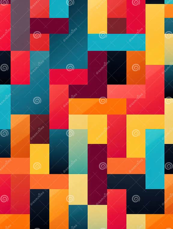 Vertical Wallpaper. Abstract Geometric Patterns Stock Illustration ...
