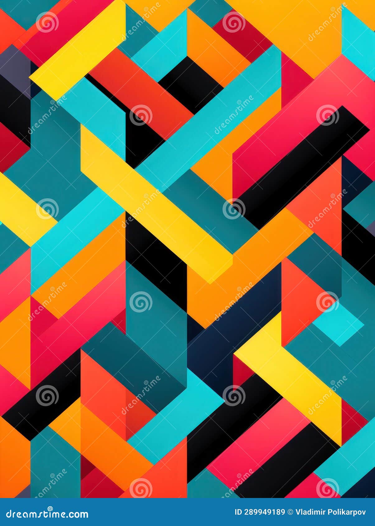 Vertical Wallpaper. Abstract Geometric Patterns Stock Illustration ...