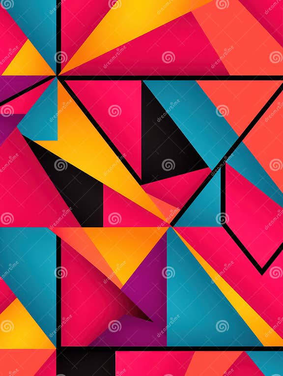 Vertical Wallpaper. Abstract Geometric Patterns Stock Illustration ...
