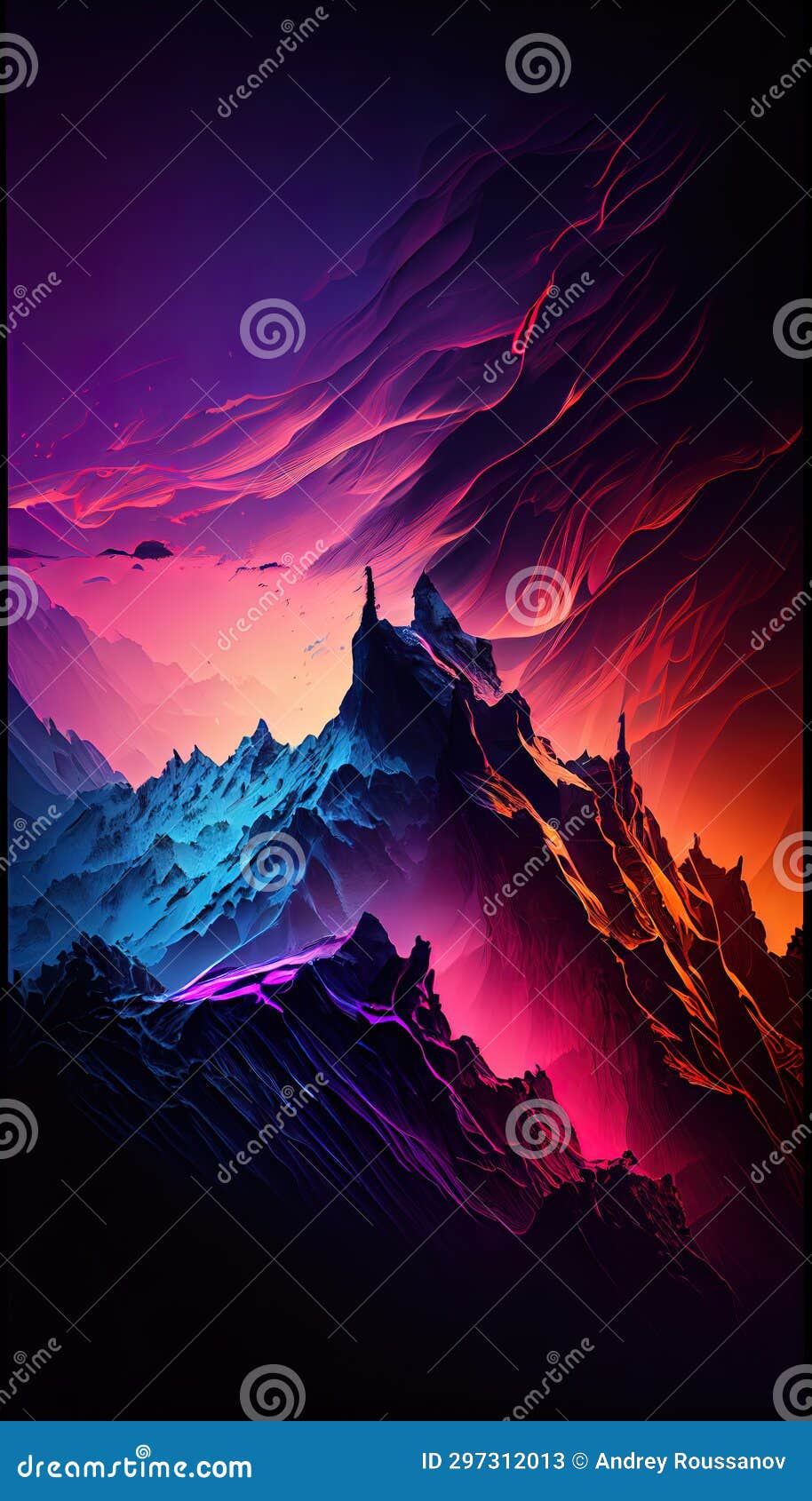 Vertical Wallpaper with Dark Dramatic Gradient Colors. Ai Generated ...