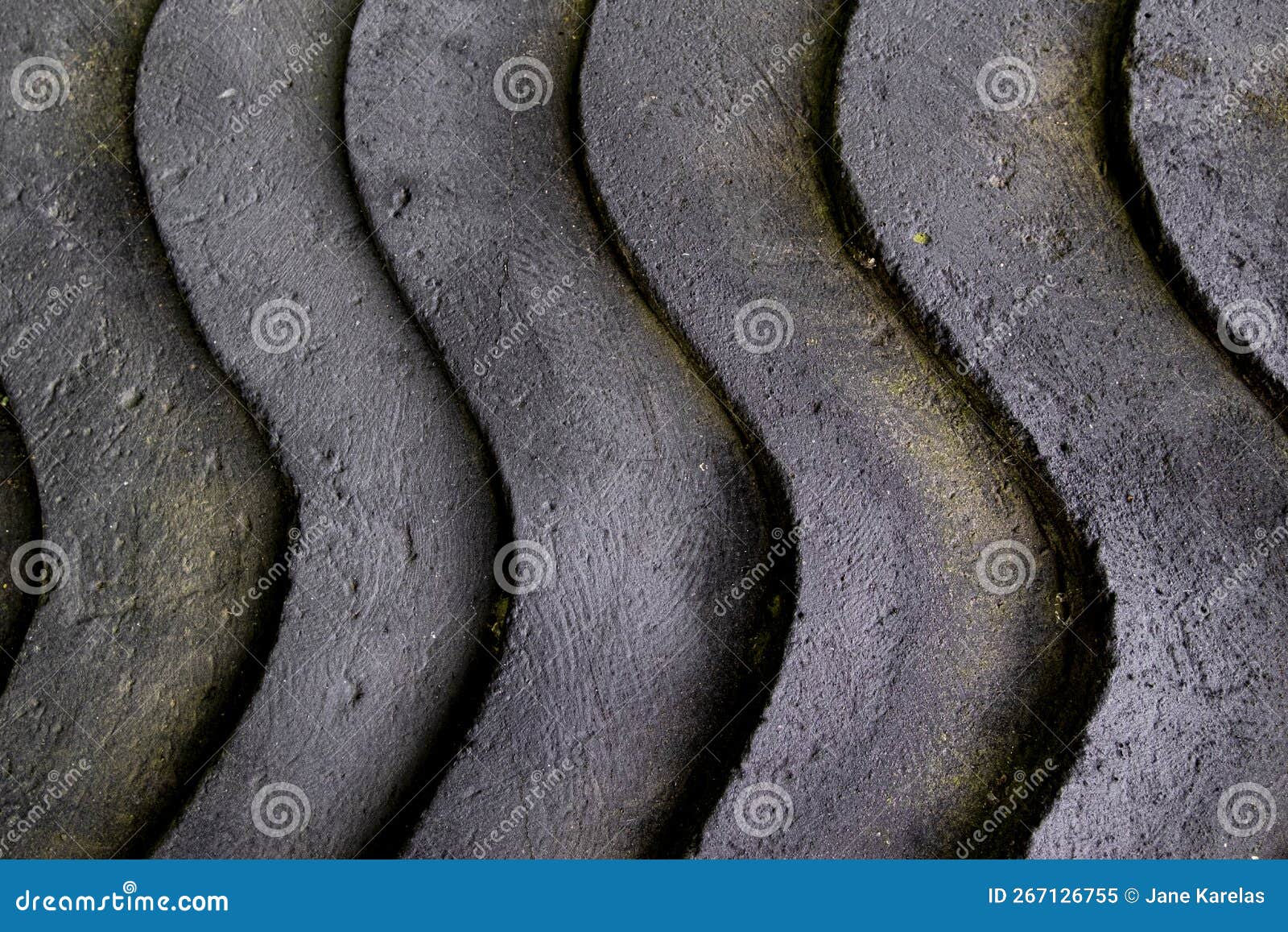 Vertical Wave Pattern of Black Concrete Stone Background Texture Stock ...