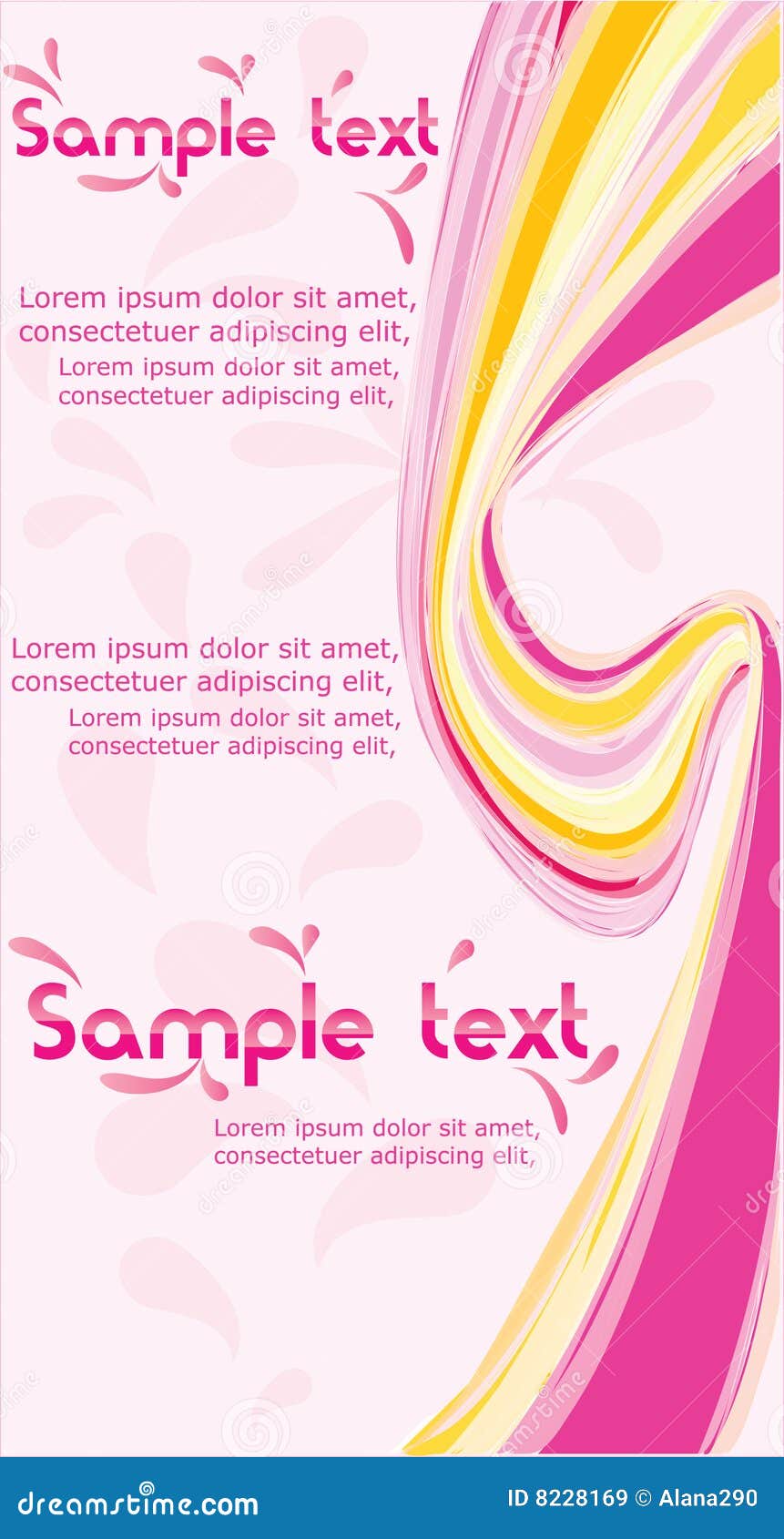 Vertical Wave Pink Design Template Stock Vector - Illustration of color ...