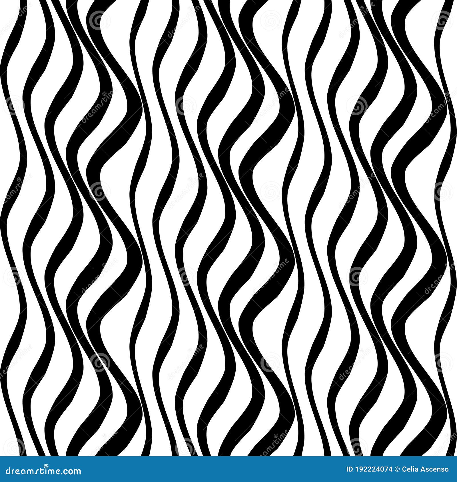 Vertical Waves Lines Seamless Pattern Stock Illustration - Illustration ...