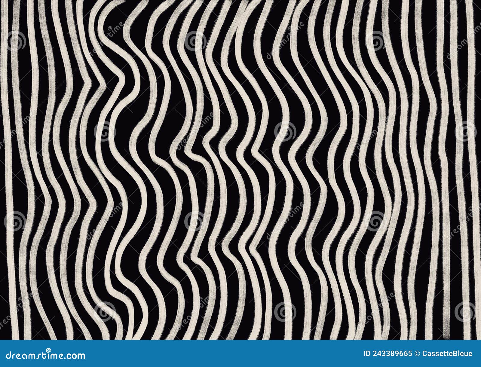 Vertical Wavy Line, Wavelet with Irregularity, Illustration Stock ...